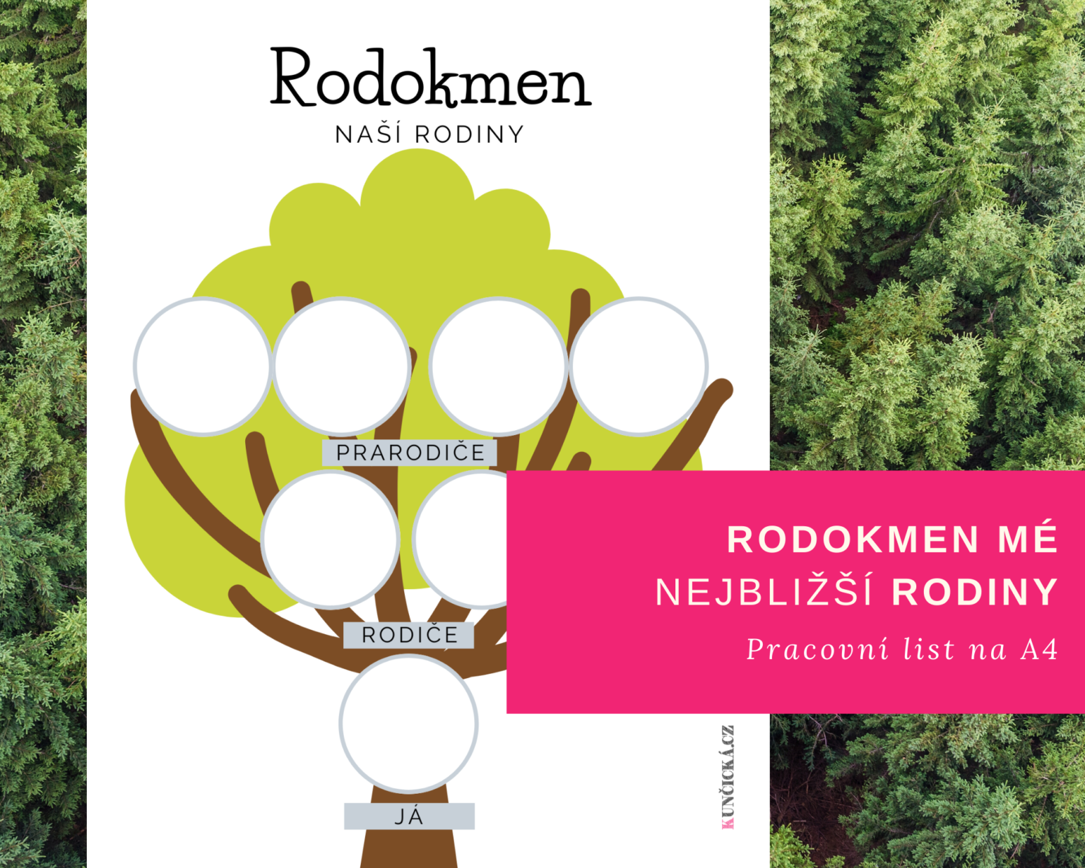 Pracovní list RODOKMEN mé nejbližší rodiny - Kuncicka.cz